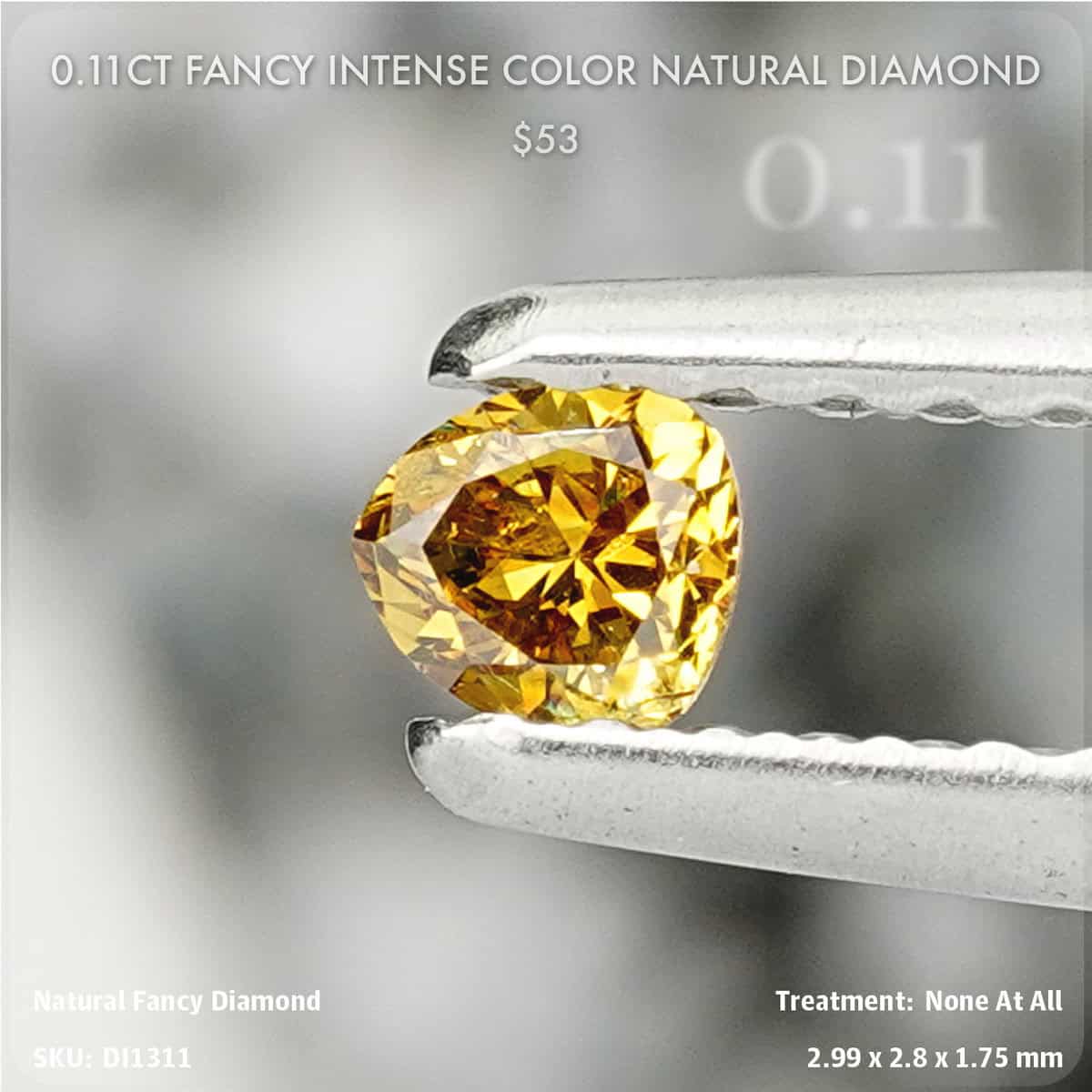 0.11CT Fancy Intense Color Natural Diamond | Rainbow Sapphire™