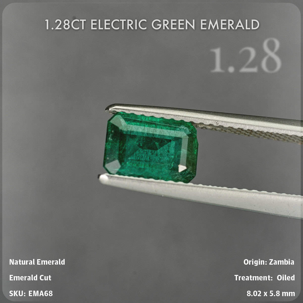 1.28CT Electric Green Emerald | Rainbow Sapphire™